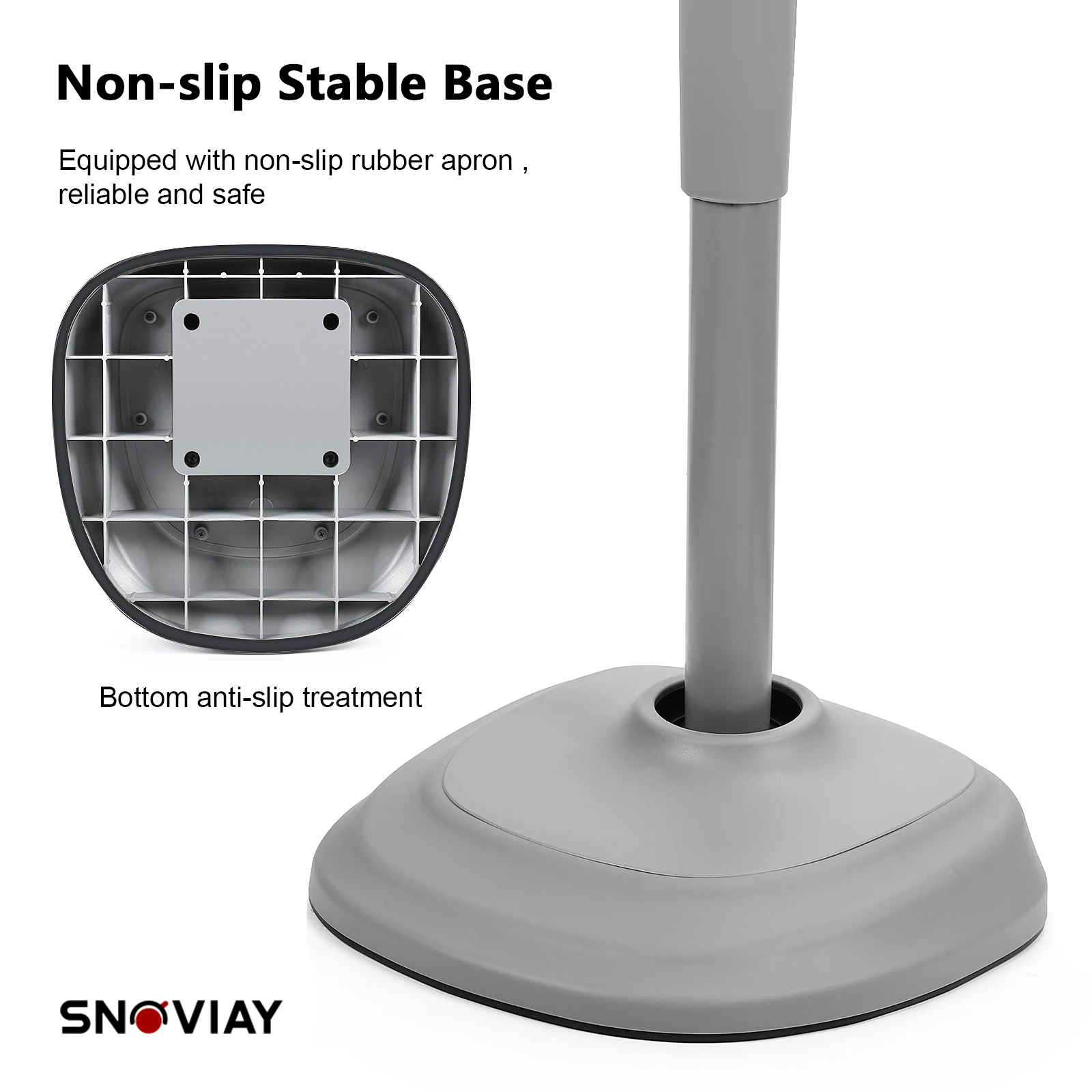 Gray Adjustable-Height Wobble Stool for Active Learning