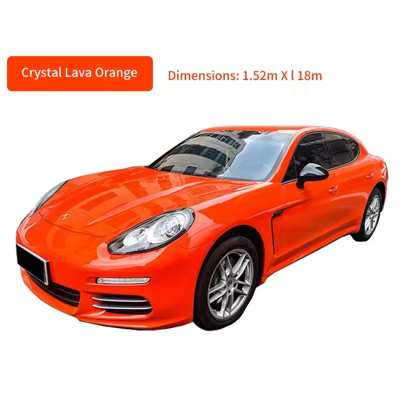 5x59ft Car Orange Gloss Packaging Design Orange Super Crystal Color ...
