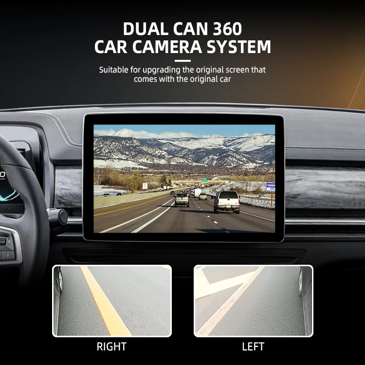 3 Channel Car Cameras Front Side View Three Way Car Blind Spot Camera ...