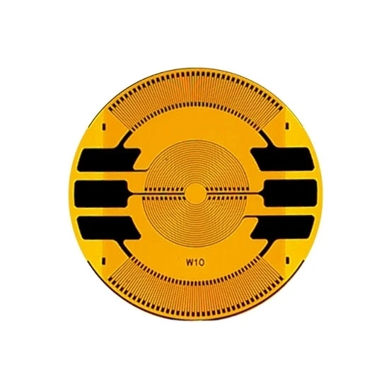 Round Membrane Rosette Strain Gauges for Pressure Sensors
