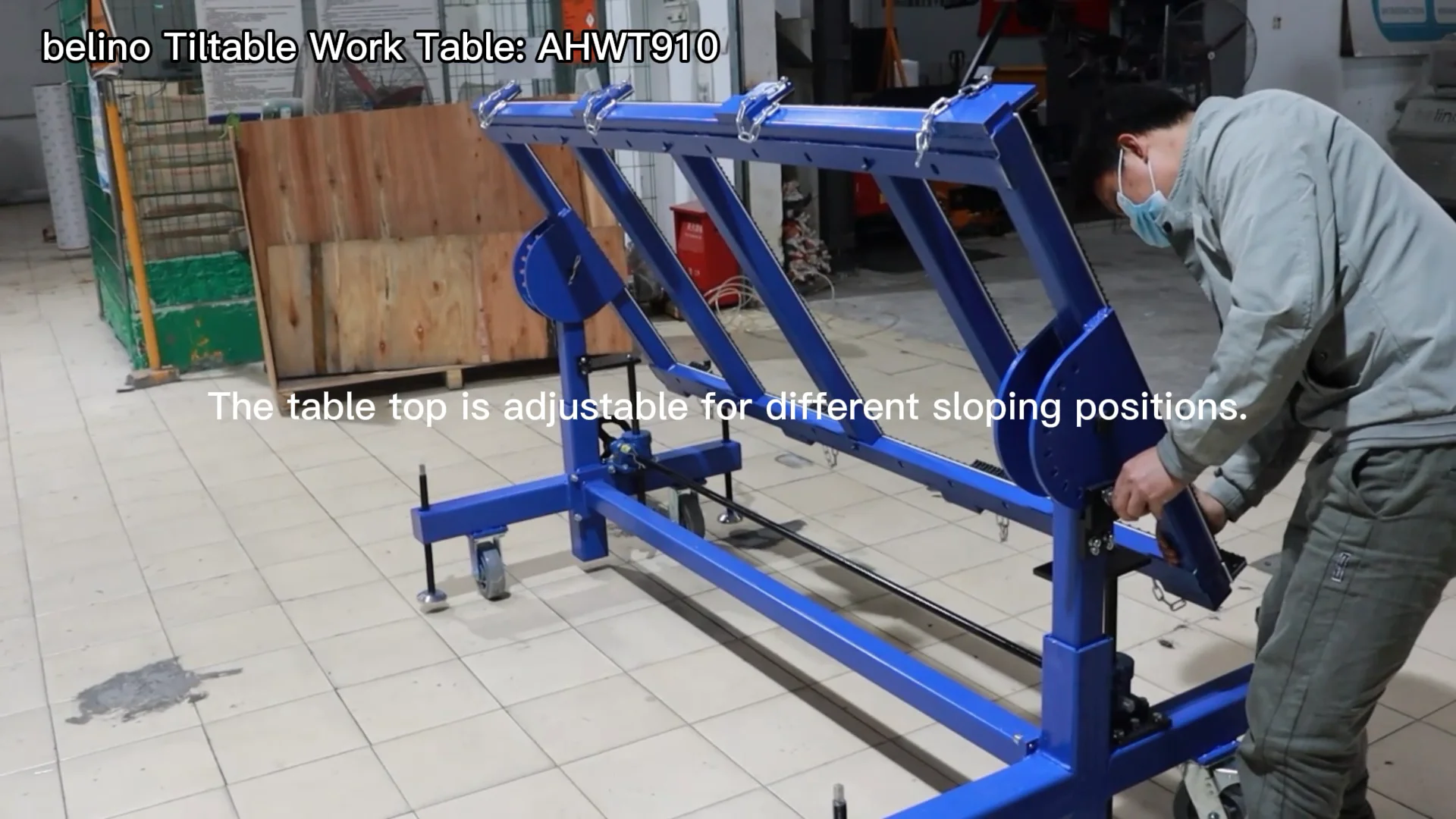 Flexible Metal 90 Degree Tilt Metal Workshop Work Bench Table For ...