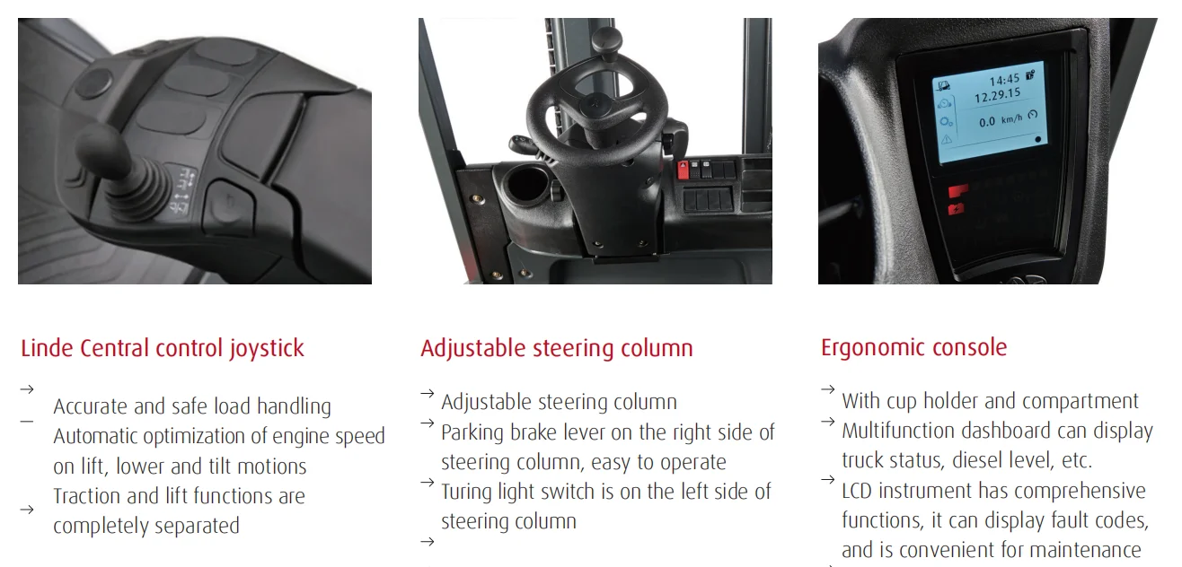 Linde Series 352 IC Engine Counterbalanced Forklift Truck Diesel ...