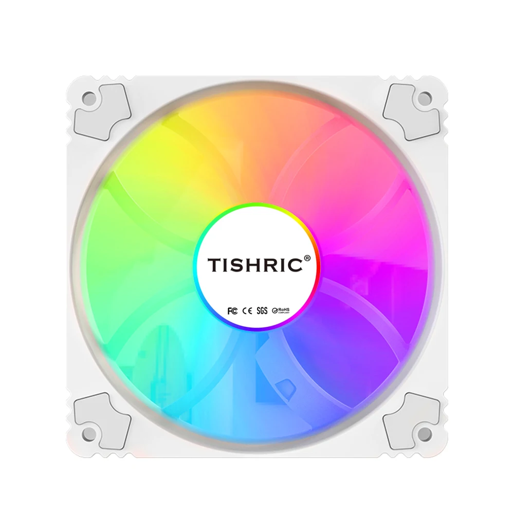TISHRIC 120mm RGB ARGB Controller Air Cooler for PC Case