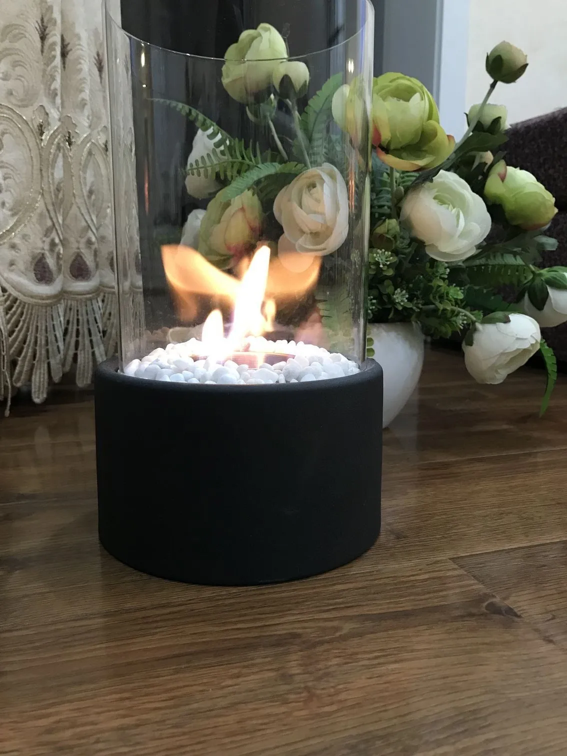 Inno-living TT-15 Mini Chiminea Glass Table Top Fireplace