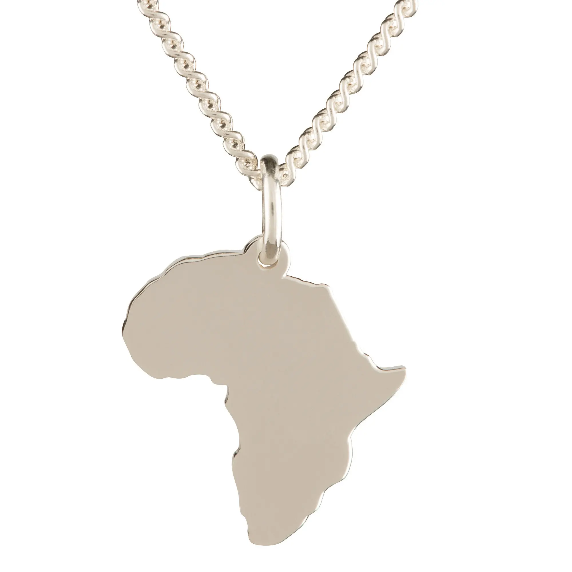 18k Gold Plated Africa Map Pendant Necklace Stainless Steel Hiphop ...