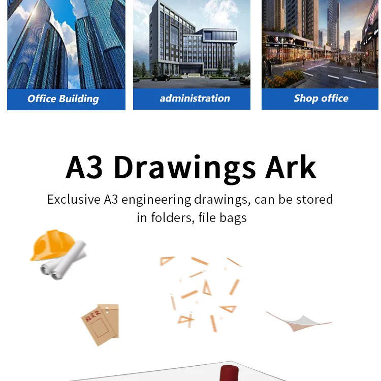 A3 Drawing Paper Storage Cabinet - Light Gray Plastic & Steel Filing ...