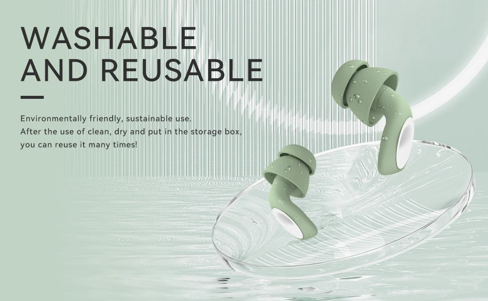 Noise Reduction Sleep Earplugs - Reusable & Comfortable
