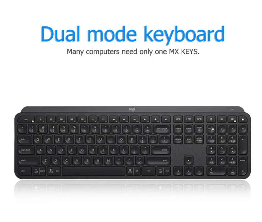 Logitech Mx Keys Wireless Keyboard Dual-mode Rechargeable Backlit ...