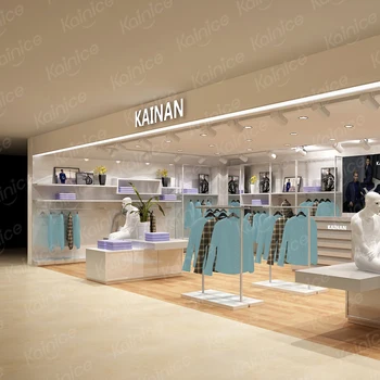 Kainice Man Garment Display Cabinet Shelves Clothes Store Interior ...