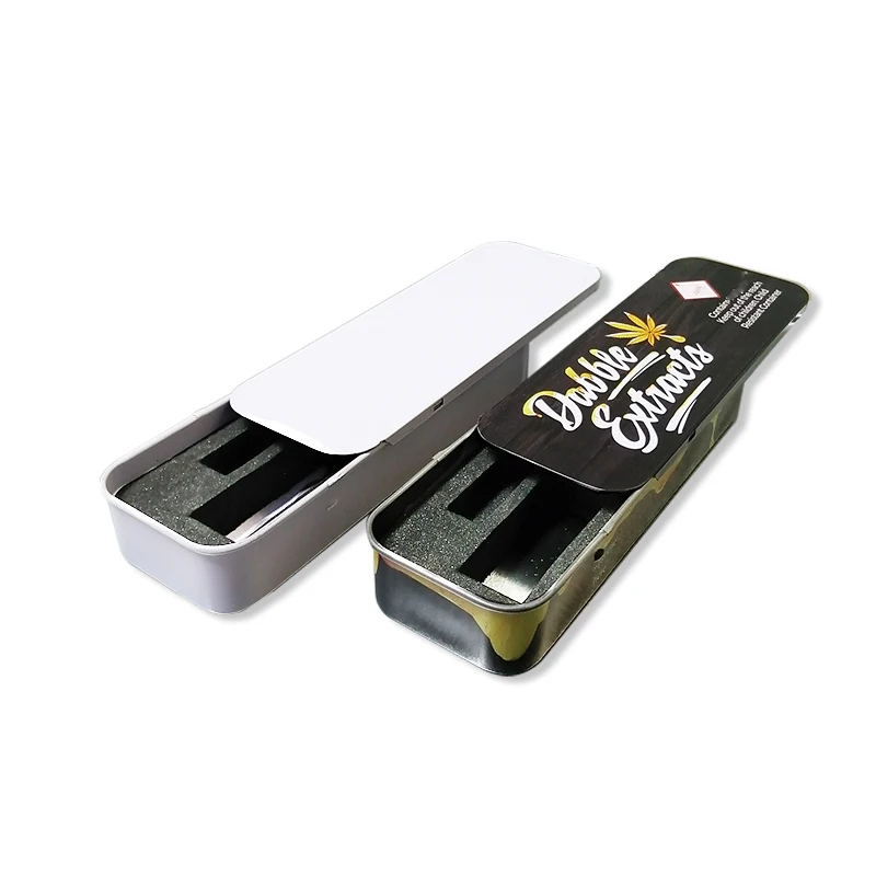 High Quality Rectangle Sliding Tin Box With Eva Insert For Tobacco ...