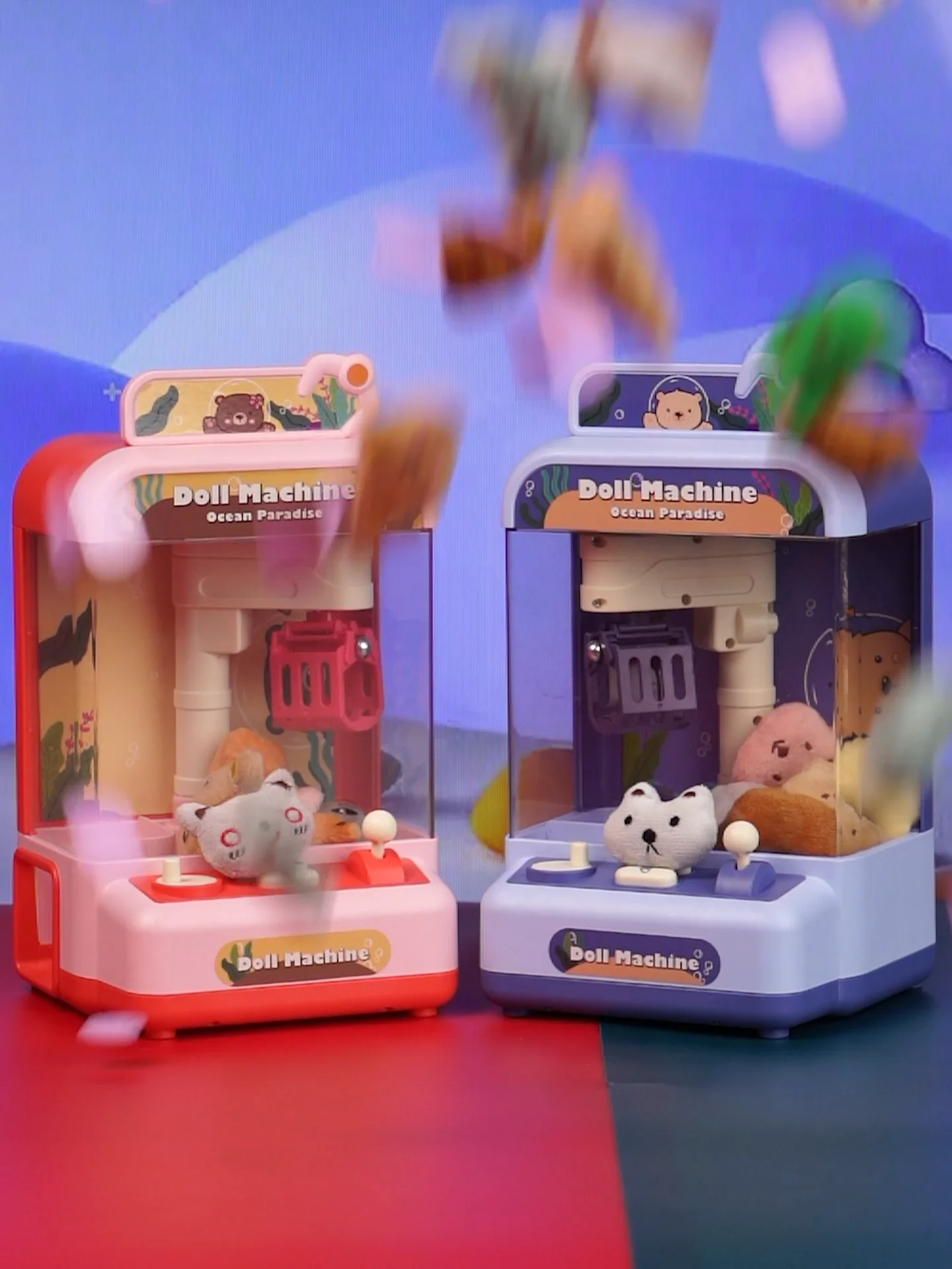 Funny Kids Claw Crane Mini Doll Machine Clip Doll Educational Toys ...