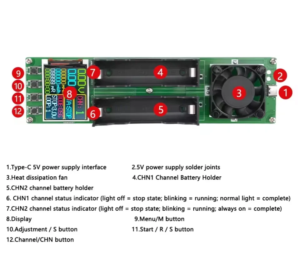 Internal Resistance Tester 18650 Battery Capacity Internal Resistance ...