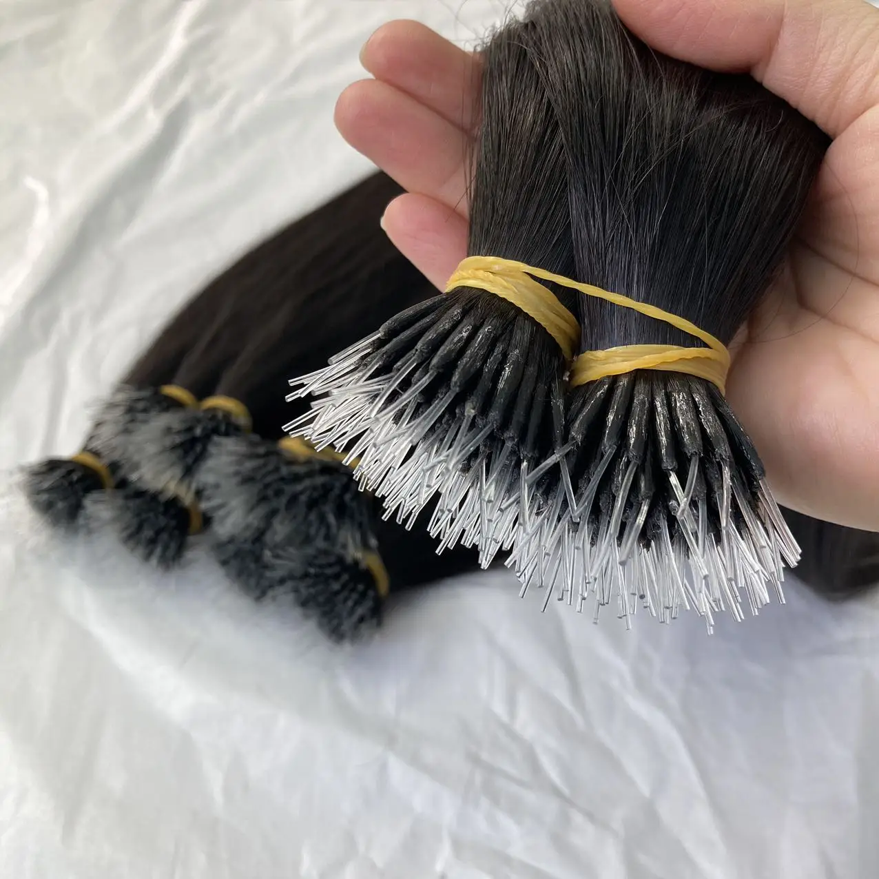 Factory Direct Price Double Drawn Hair Plastic Tip Keratin Nano Hair ...
