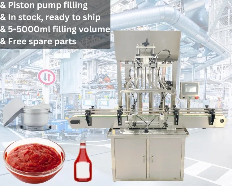 Lt Pack Automatic Paste Cosmetic Syrup Sauce Yogurt Honey Piston Cream ...