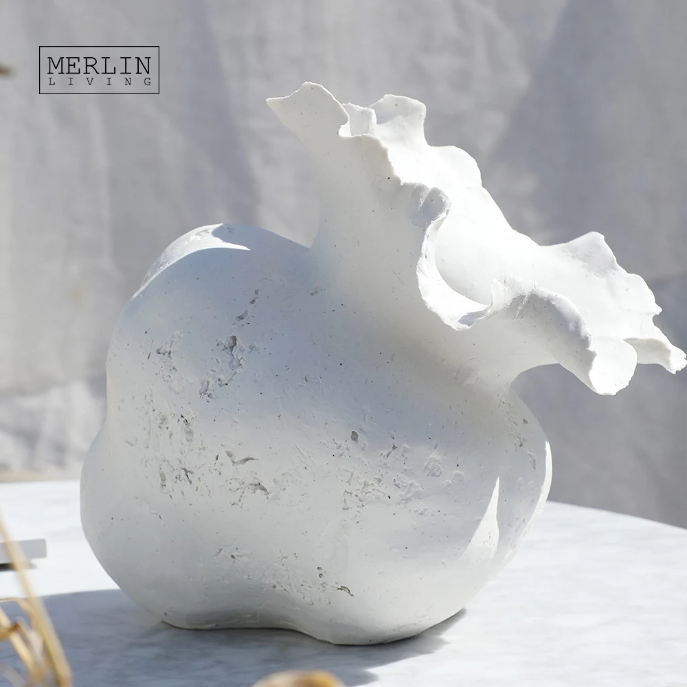 Merlin Living Handmade Artstone Craft Vase Decorative Ceramic Vase For ...