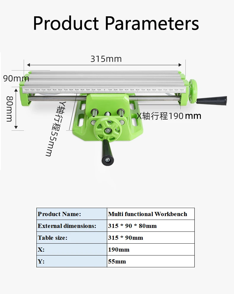 Mini Compound Bench Drilling Slide Table Worktable Milling Working ...