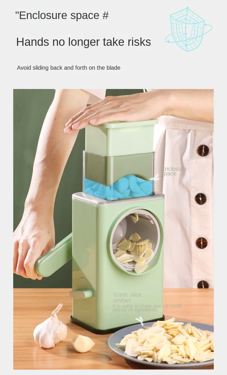 Christmas Gift Multi-function Vegetable Roller Chopper Cutter Square ...