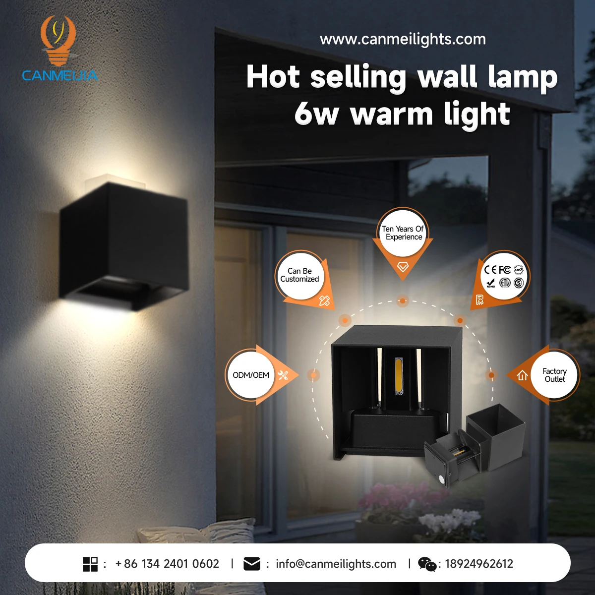 For Indoor Outdoor Simple High-quality Non Glaring Led Wall Lamp ...
