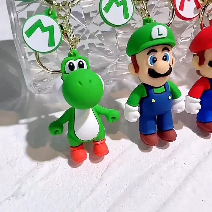 Wholesale New Arrivals Mario Keychain 3d Cartoon Mario Bros Keyring ...