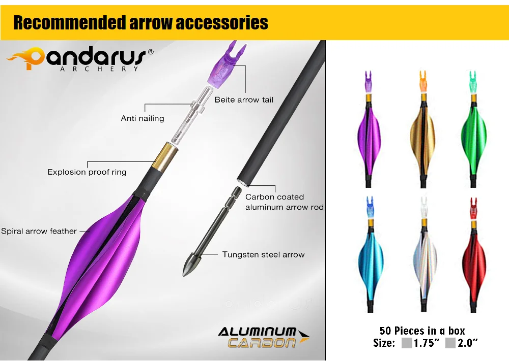 Pandarus Elite CA320 3.2mm Arrow Shaft - Precision Carbon/Aluminum for ...