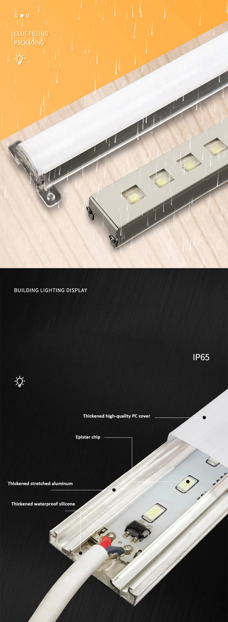 Smd2835 Bar Led Linear Light Aluminum Profile Hard Led Strip Light ...