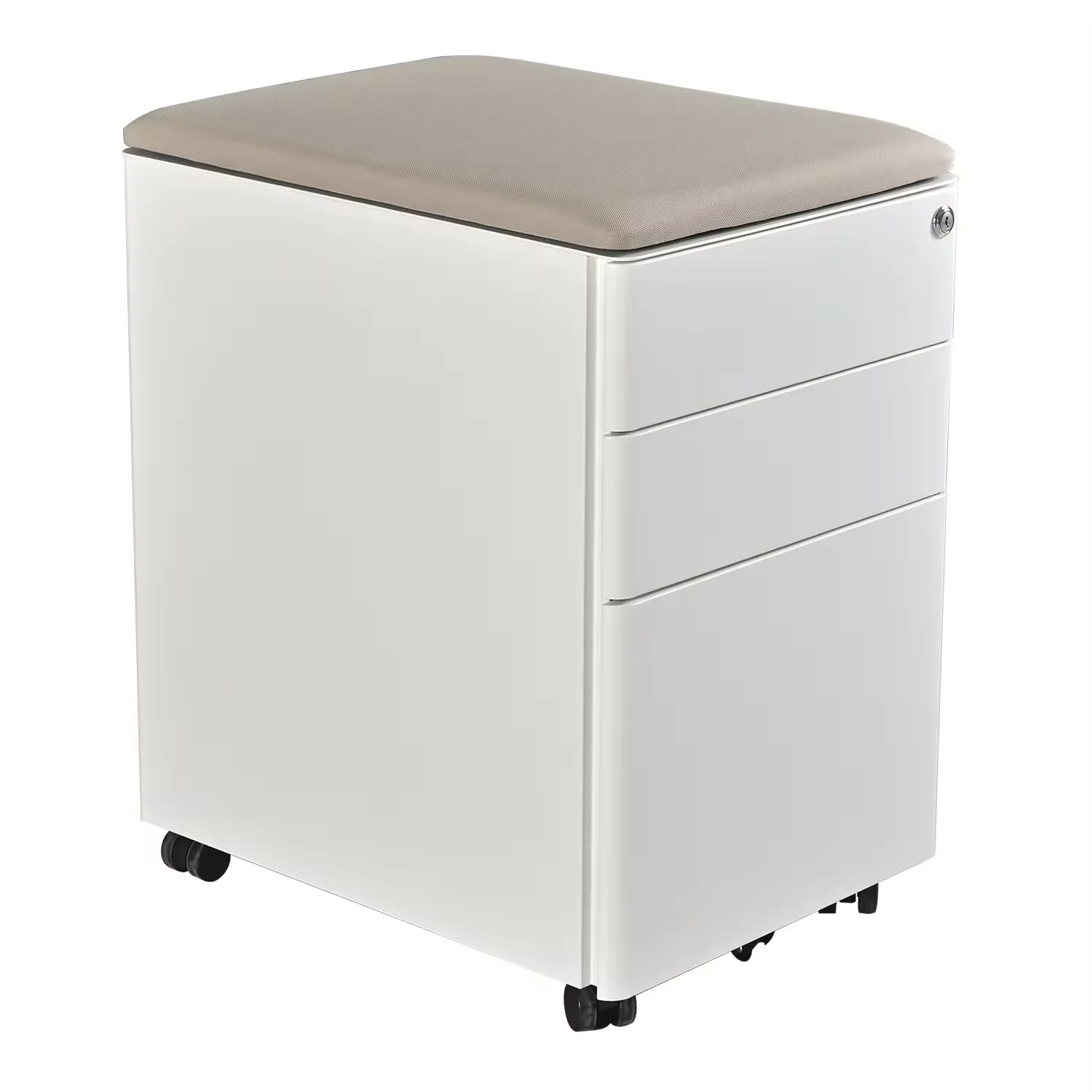 Lower 3 Drawer Steel moving storage 3 drawers cabinet mobile pedestal ...