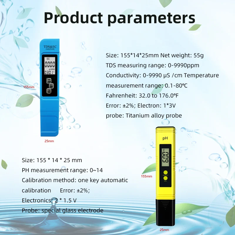 Wholesale PH and TDS Meter Combo 0.05ph High Accuracy Pen Type pH Meter ...