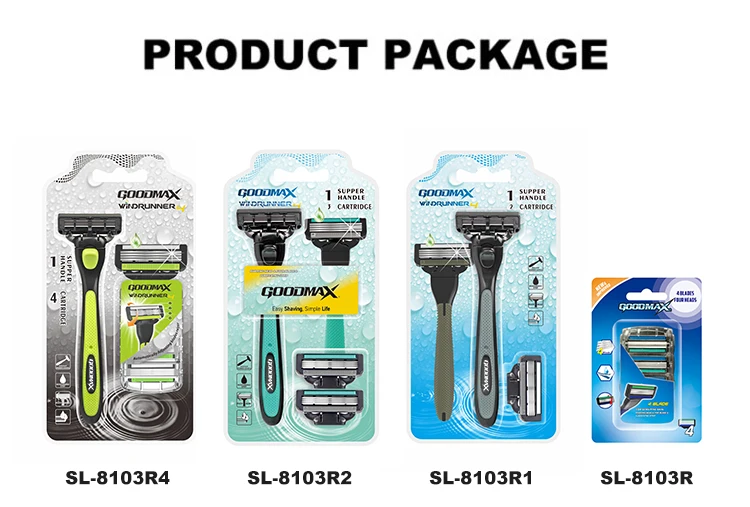 Goodmax High Quality Washable Cartridge Men Razor 4 Blade Razor System ...