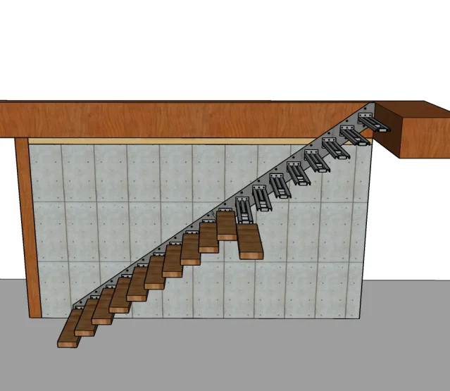 Villa Design Floating Straight Staircase - Invisible Steel