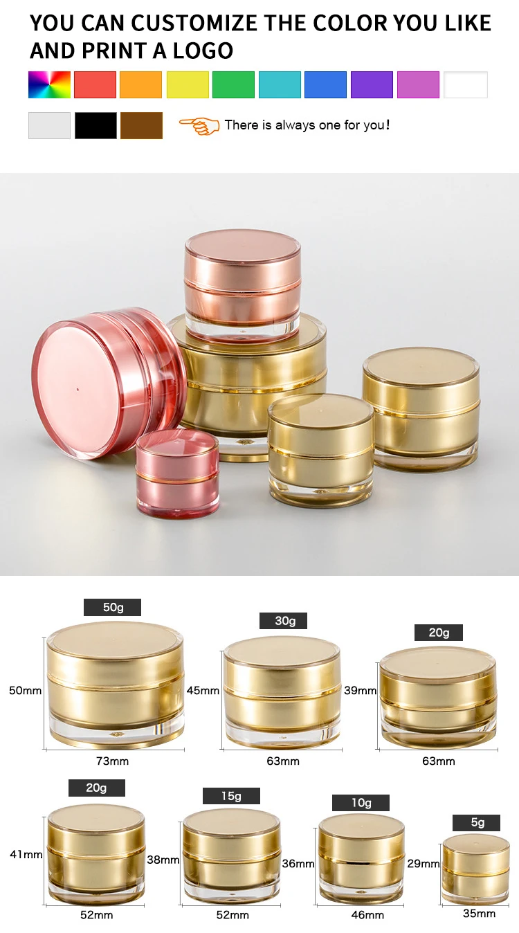 Cosmetic Jars - Durable Acrylic Containers for Skincare