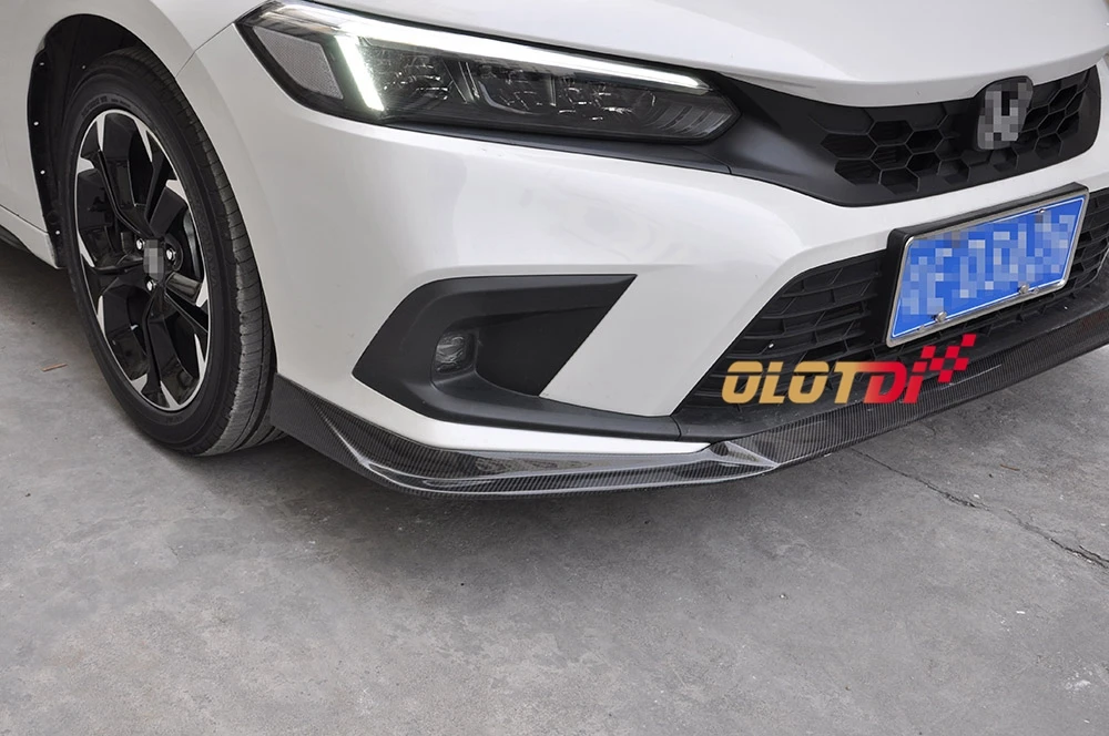 Carbon Fiber V Style Front Bumper Lip Chin Spoiler Front Splitter For ...