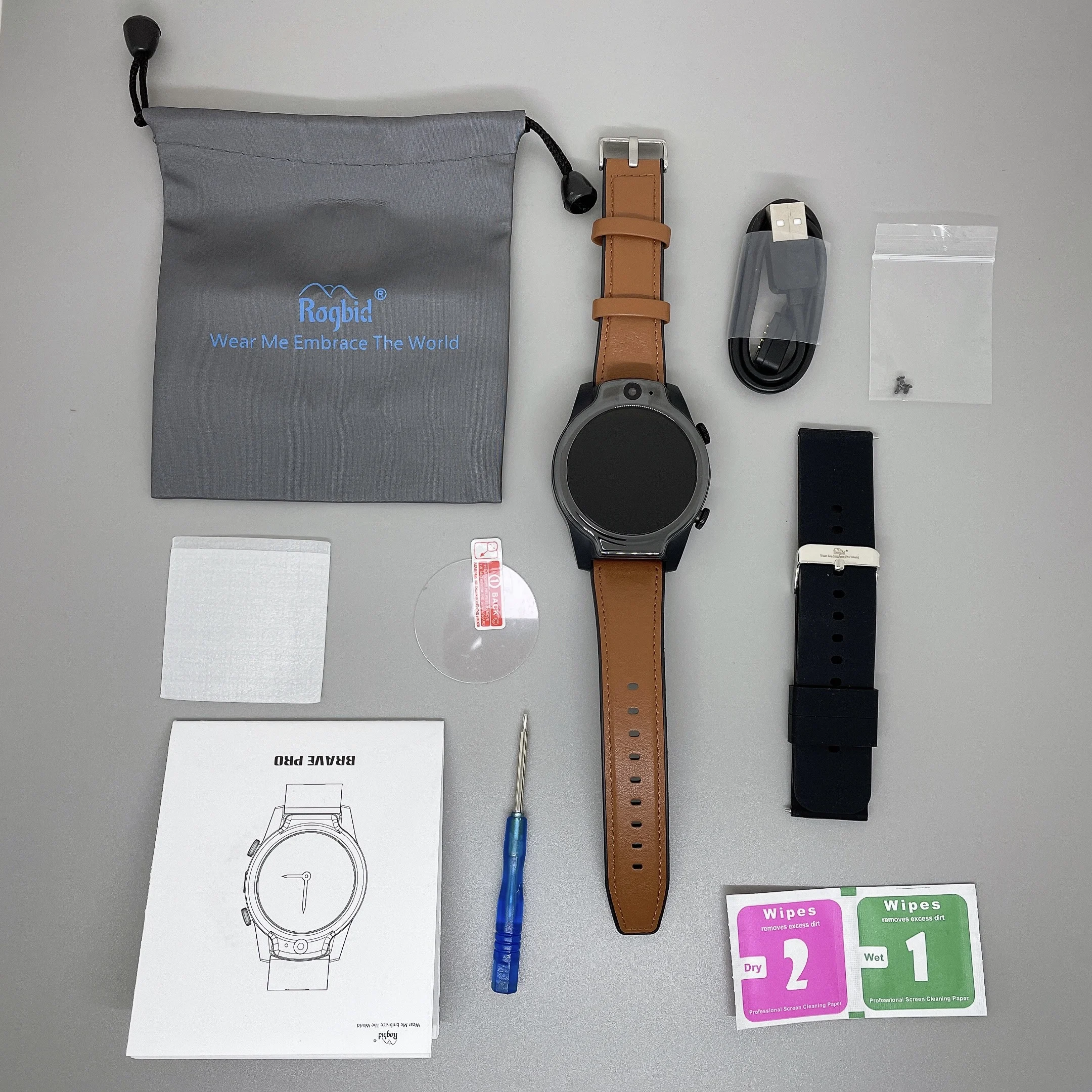 Rogbid Brave Pro 1.69 Inch Ips Round Screen 4g Smart Watch Octa Core 4 ...