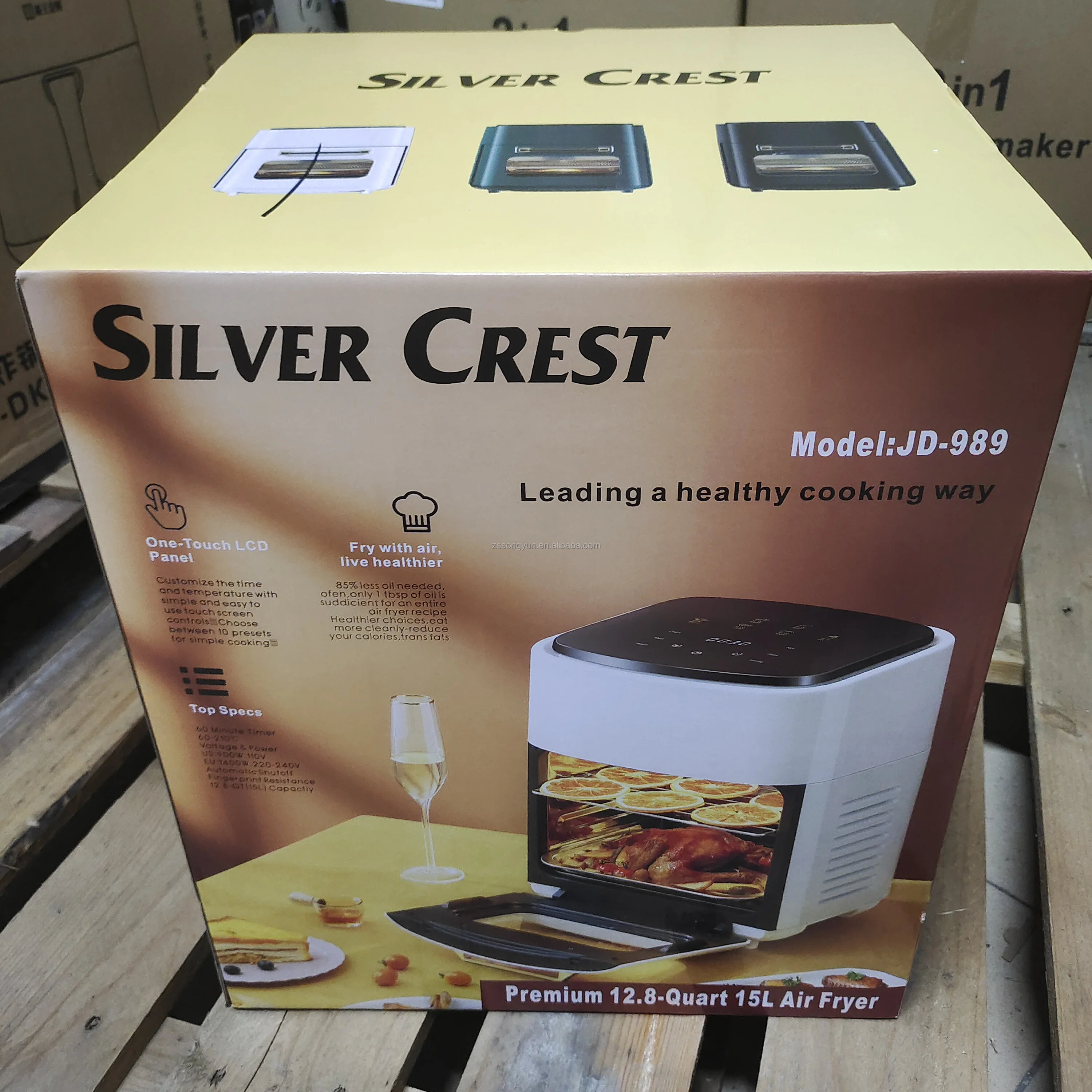 15L 8L 2400W Viewing Window Nonstick Basket Air Cooker Fryer