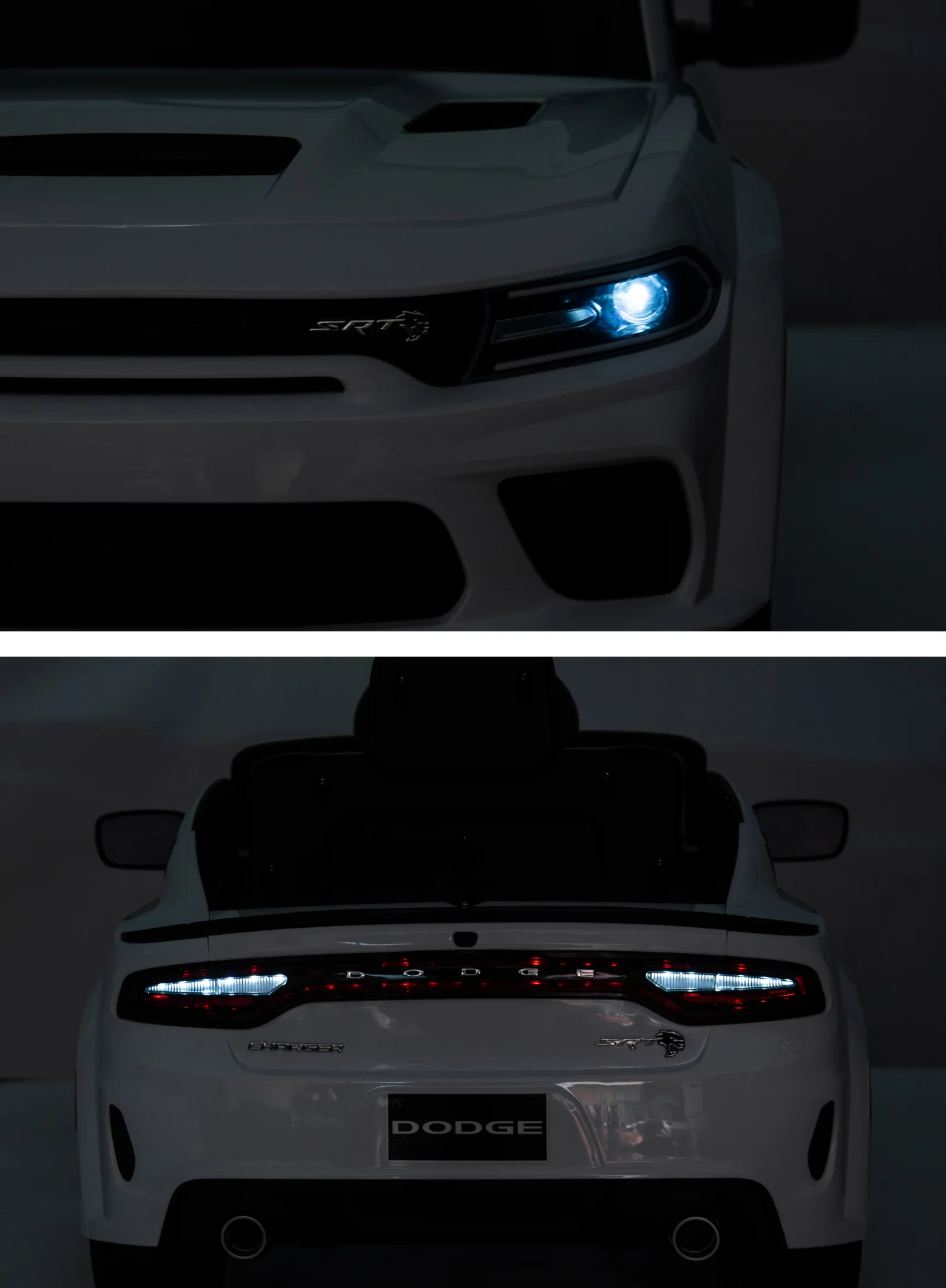 Licensed Dodge Charger SRT Hellcat Red Eyes Wide Body Toy Car for Kids
