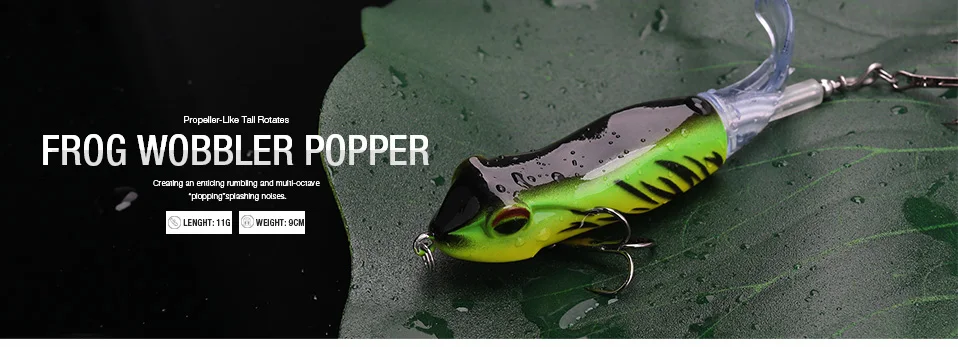 Wholesale Frog Whopper Popper Lures for Top Water Fishing Baits ODM