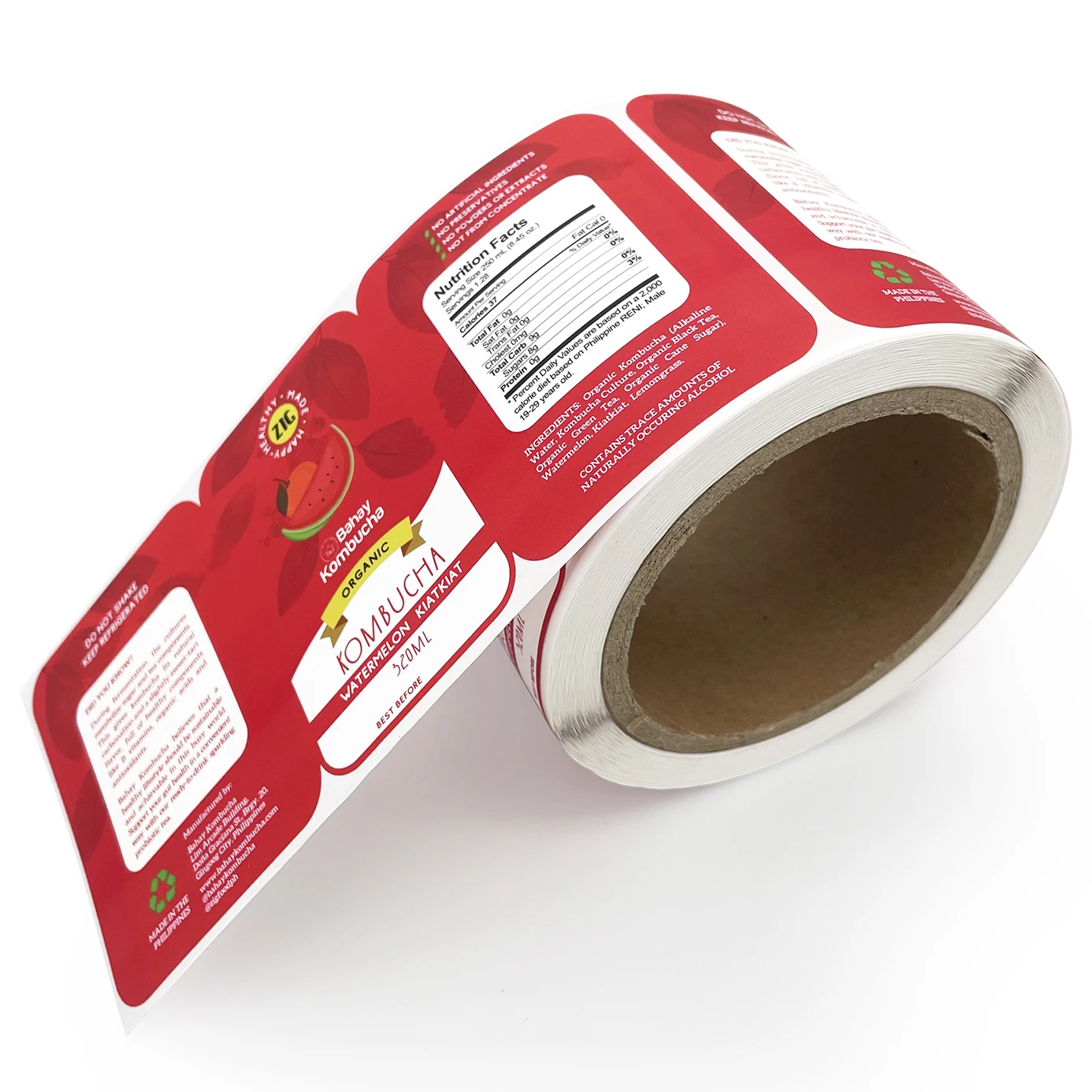 Customized Food Packaging Labels Colorful Fruit Juice Bottle Labels ...