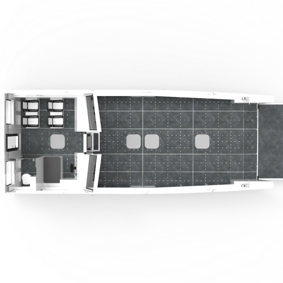 11m/36ft Aluminum V Bottom Open Sea Barge Work Cargo Ship Boat ...