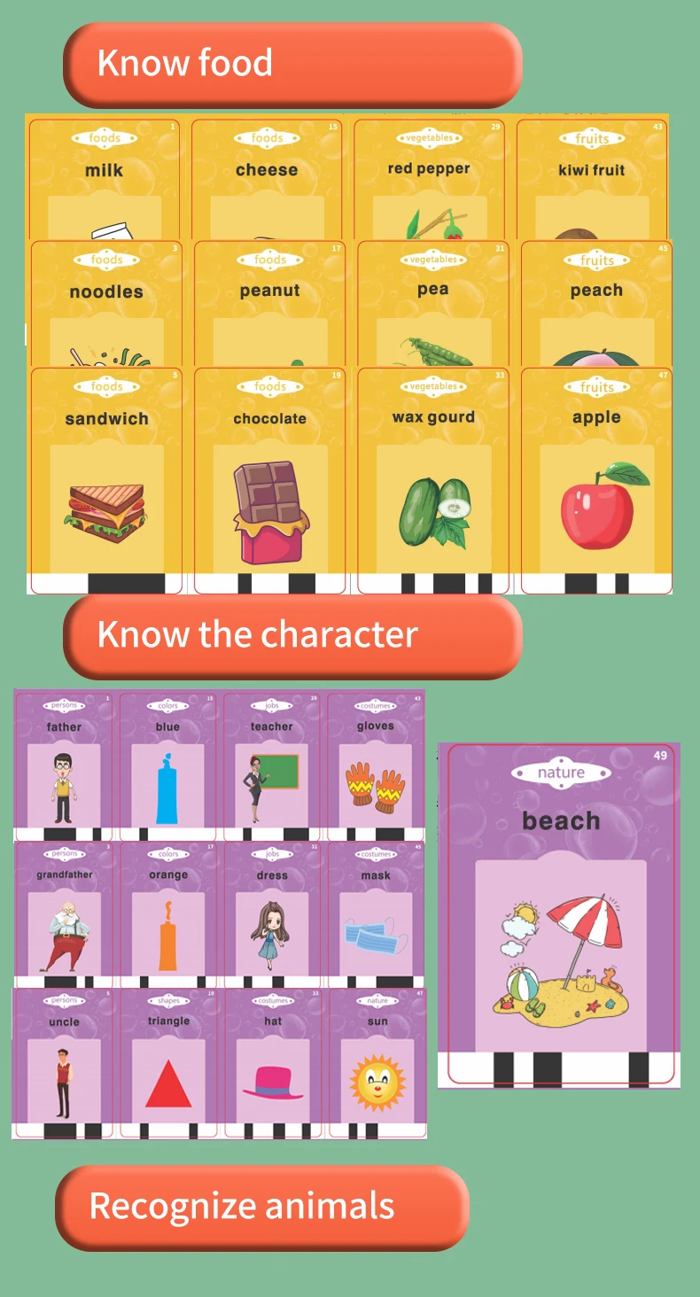 English Alphabet Flash Card Machine Custom Educational Talking Flash ...