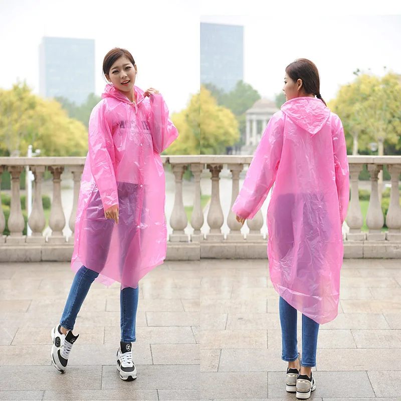 Disposable Travel Raincoat One-piece Outdoor Pullover Type Transparent ...