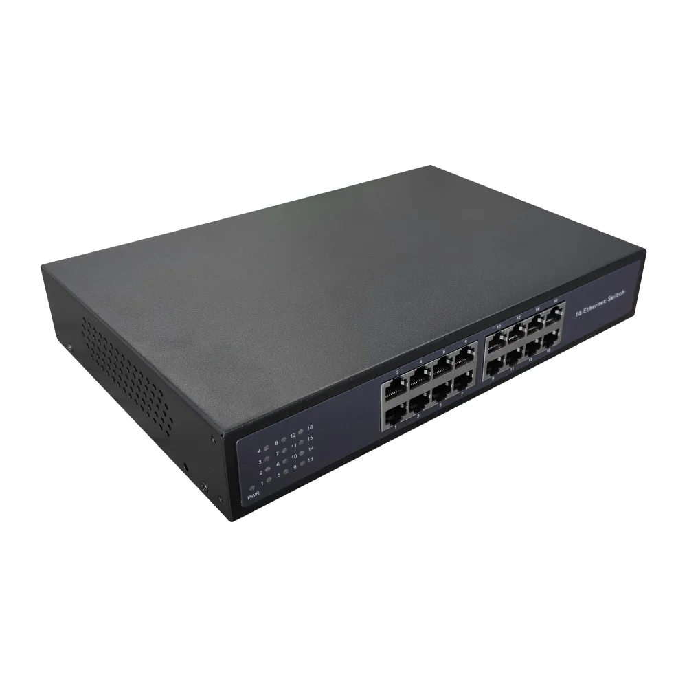 16 Port Industrial Ring Cctv Fast Network Switches Unmanaged Network ...