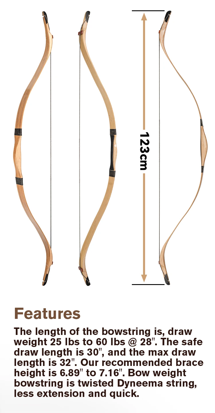 Customization Archery Bows Arrows Transparent Fiberglass 123cm Dyneema ...
