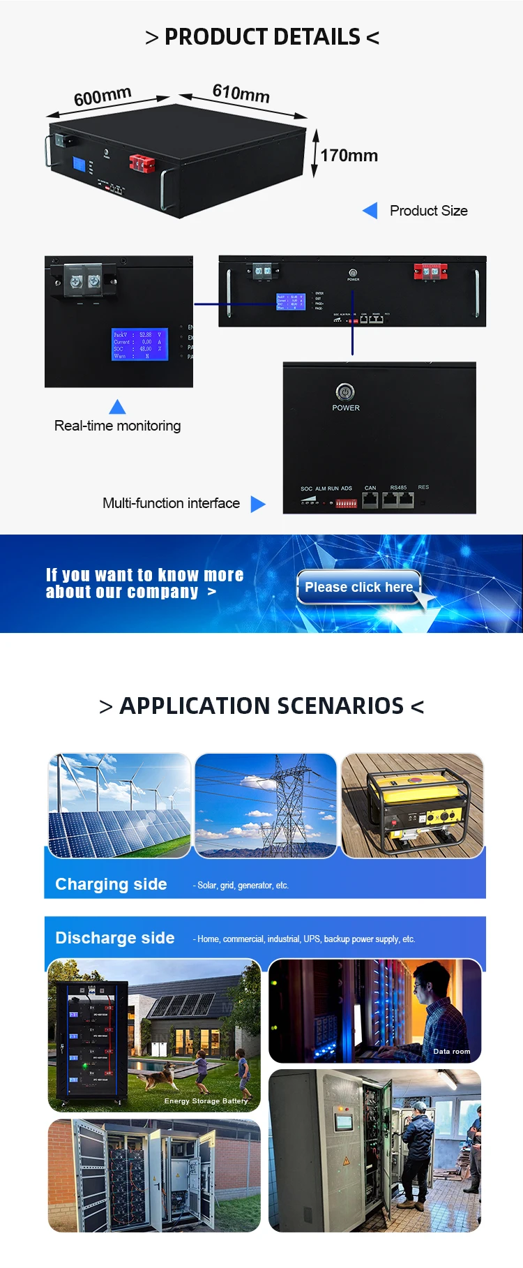 Lvfu Lifepo4 48v 50ah 100ah 200ah 300ah Rack Mounted Energy Storage ...