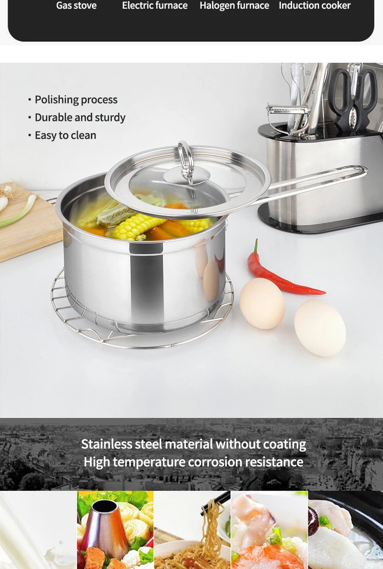 High Quality 3 Pieces Induction Cooking Pot Set Straight Pot Ollas ...