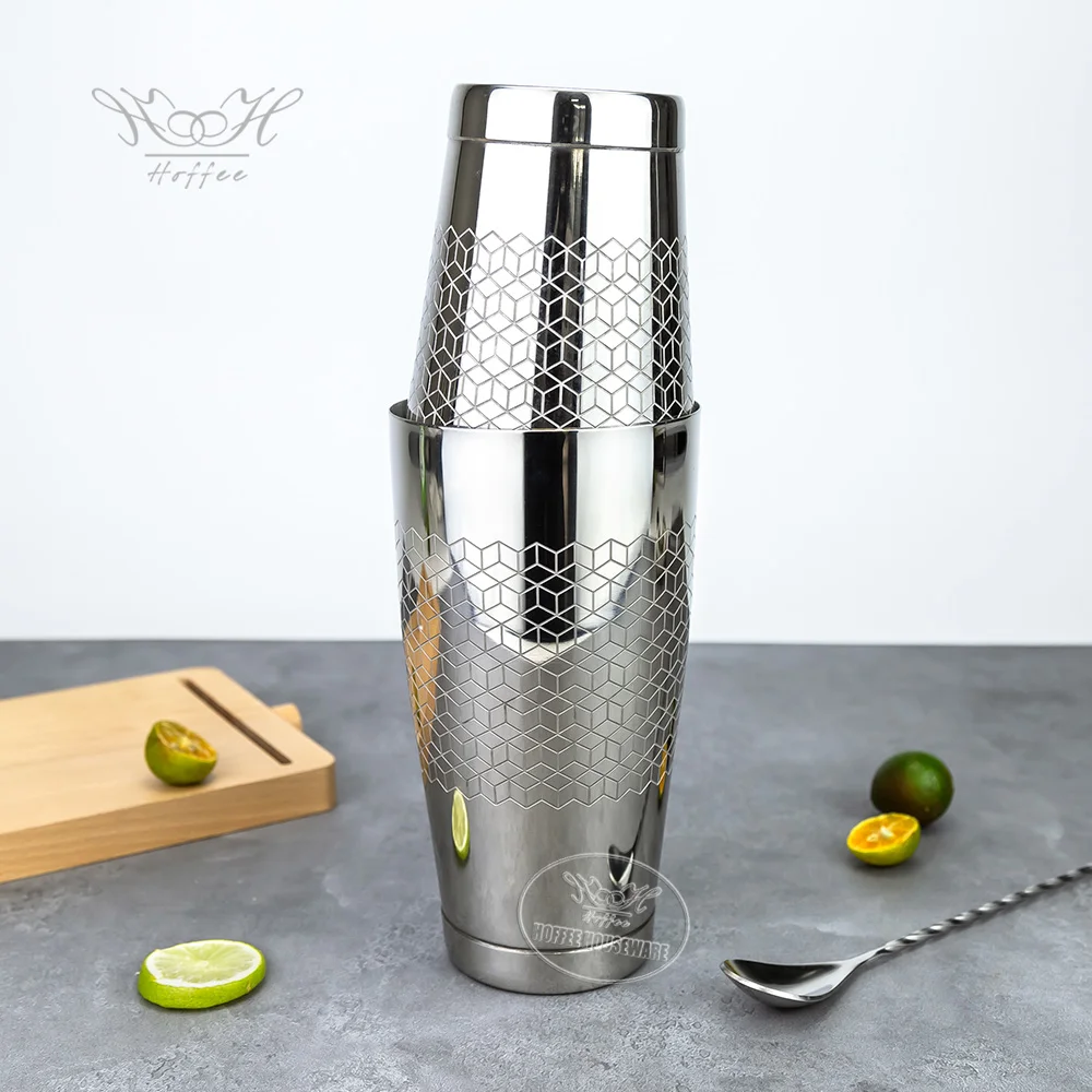 Custom Logos Skull Head Bar Martini Shaker Cup Bartender