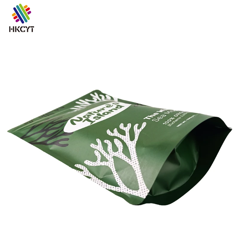 Custom Printed Matte Frosted Back Side Seal Food Packaging