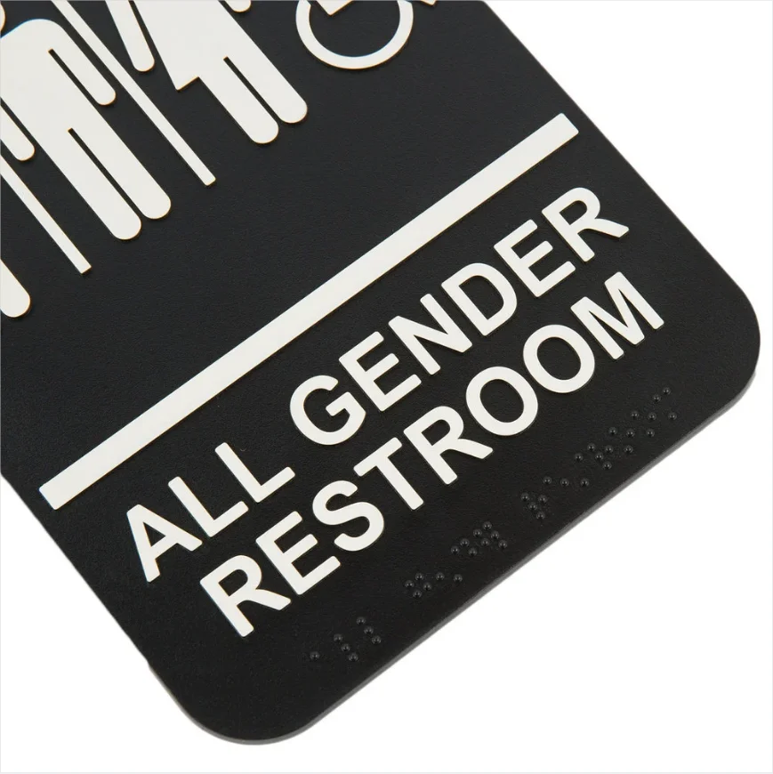 Stainless Steel Toilet Door Sign Metal Restroom Sign Custom Toilet Sign ...
