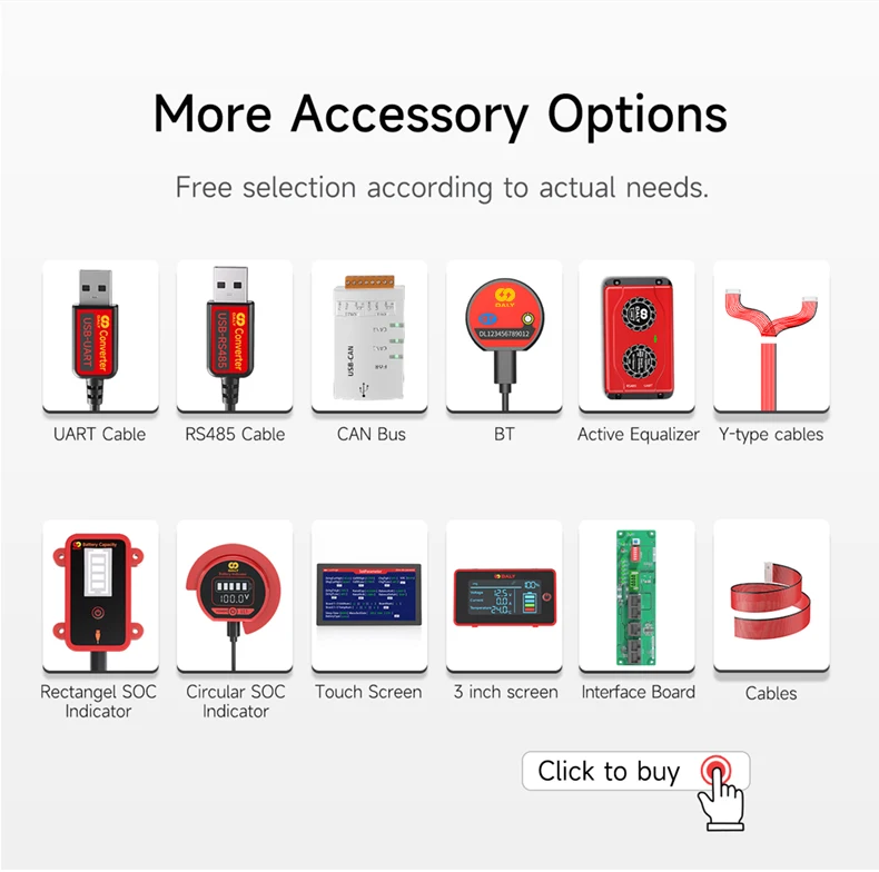 Daly Smart LFP BMS Energy Storage System Lithium Lifepo4 Battery Pack 15S 16S 48v 120A 150A 200A ...