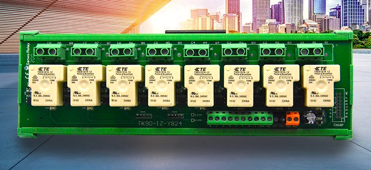 10 Channel Interface Relay Module - High Power DIN Rail Mounting