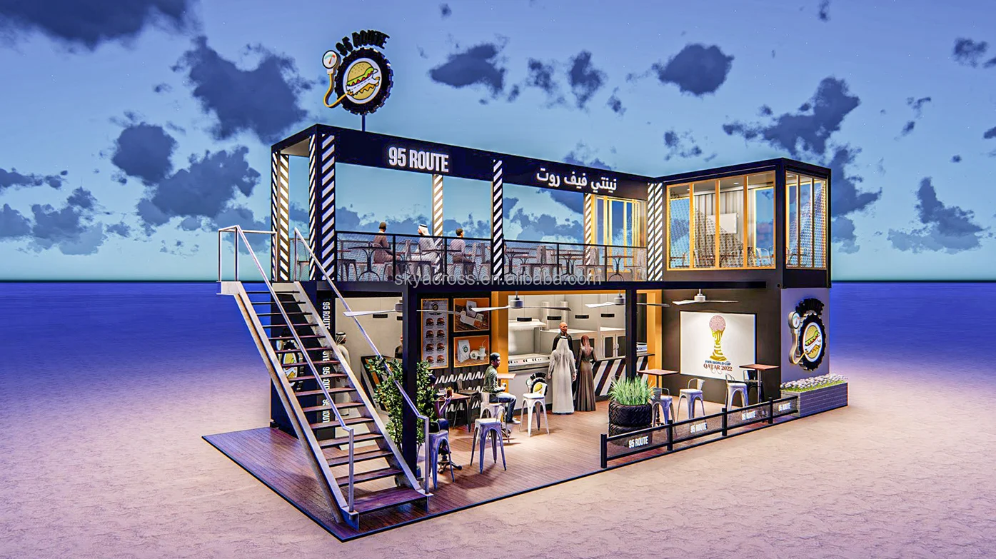 20ft Mobile Container Shop Buildings - Fast Food Kiosk Design