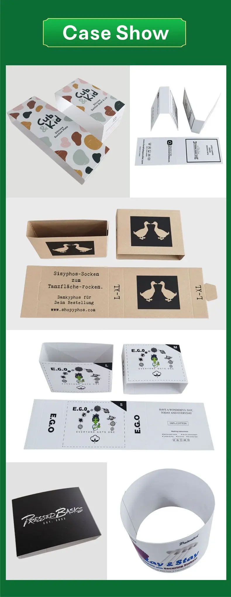 Customized Printed Logo Paper Cardboard Packaging Wrapping Card Custom ...